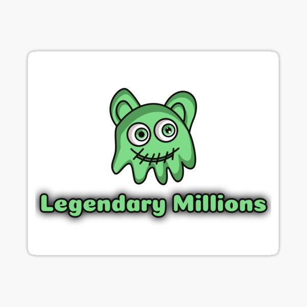 "Legendary Millions " Sticker by Therealmdot3 | Redbubble