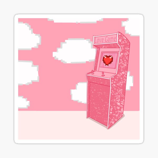 "Love arcade machine" Sticker by JoIllustrates17 | Redbubble
