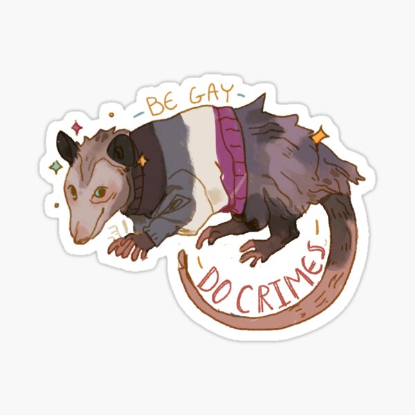 "Pride Sweater Possums (ace flag)" Sticker for Sale by Sivsi | Redbubble