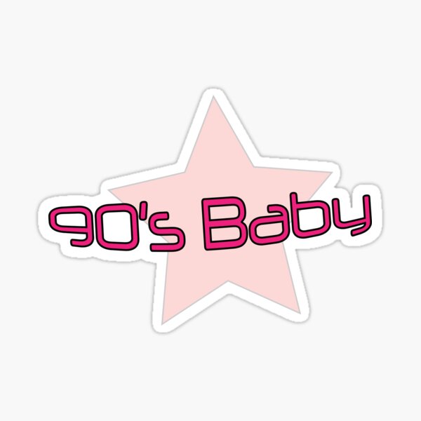 "90's Baby" Sticker by mlkdesignedlogo | Redbubble
