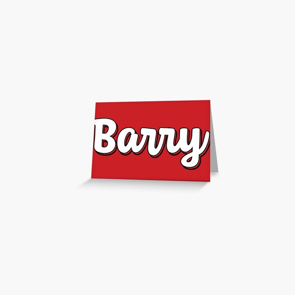 "barry university - thick cursive font" Greeting Card for Sale by ...