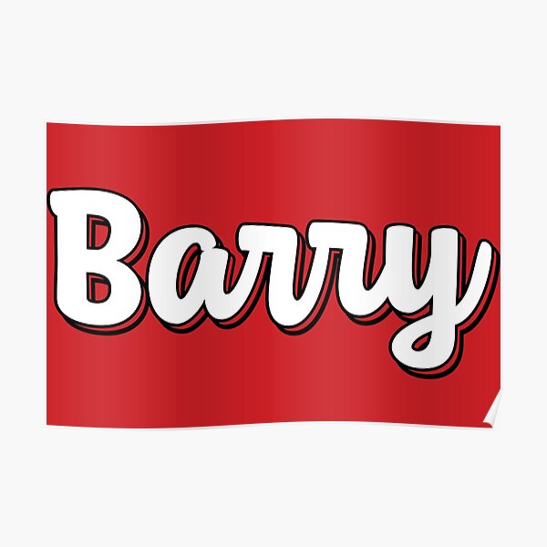 "barry university - thick cursive font" Poster for Sale by ...