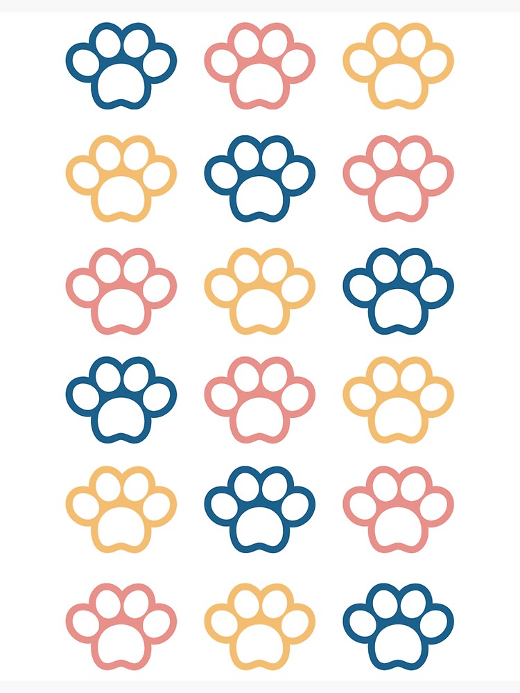 "Dog Footprint" Sticker for Sale by ShyShin | Redbubble