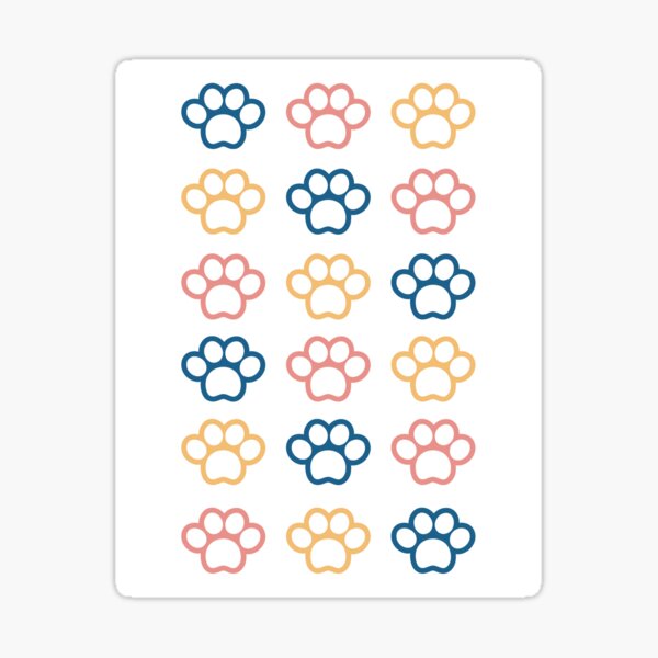 "Dog Footprint" Sticker for Sale by ShyShin | Redbubble