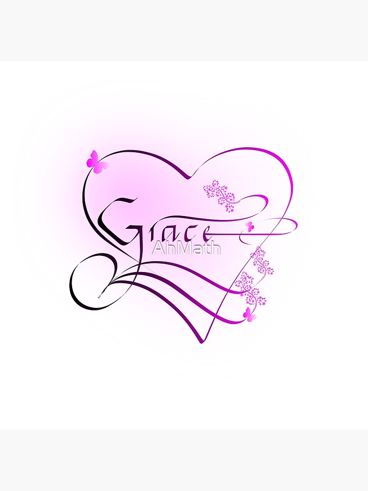 "Grace - Calligraphy" Poster for Sale by AhMath | Redbubble