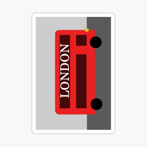"London Bus" Sticker for Sale by diffrances | Redbubble