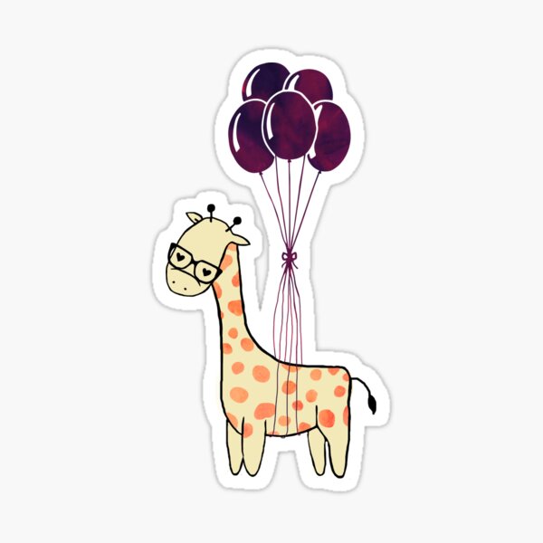 Stickers hey there sticker cute giraffe sticker black and white sticker ...