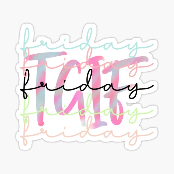 "TGIF sticker" Sticker for Sale by NiczDesign | Redbubble