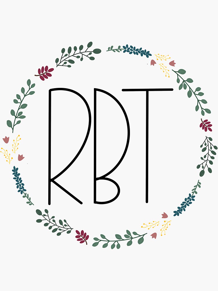 "RBT, registered behavior technician floral ring sticker " Sticker for ...