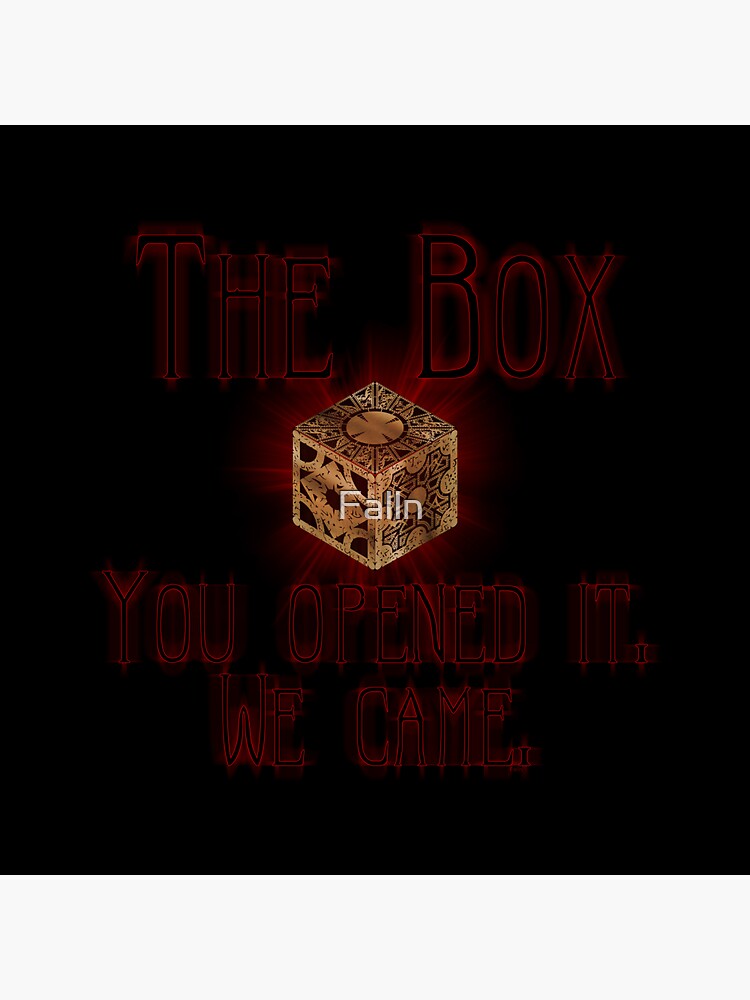 "Hellraiser The Box You Opened It" Sticker for Sale by Falln | Redbubble