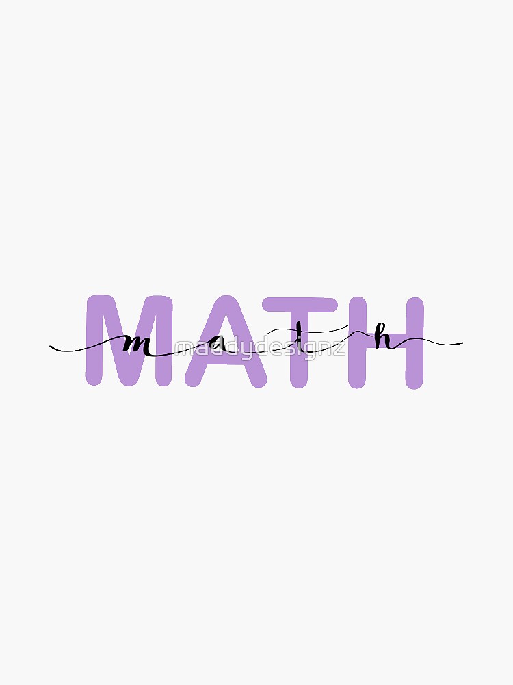 "Math Subject" Sticker by maddydesignz | Redbubble