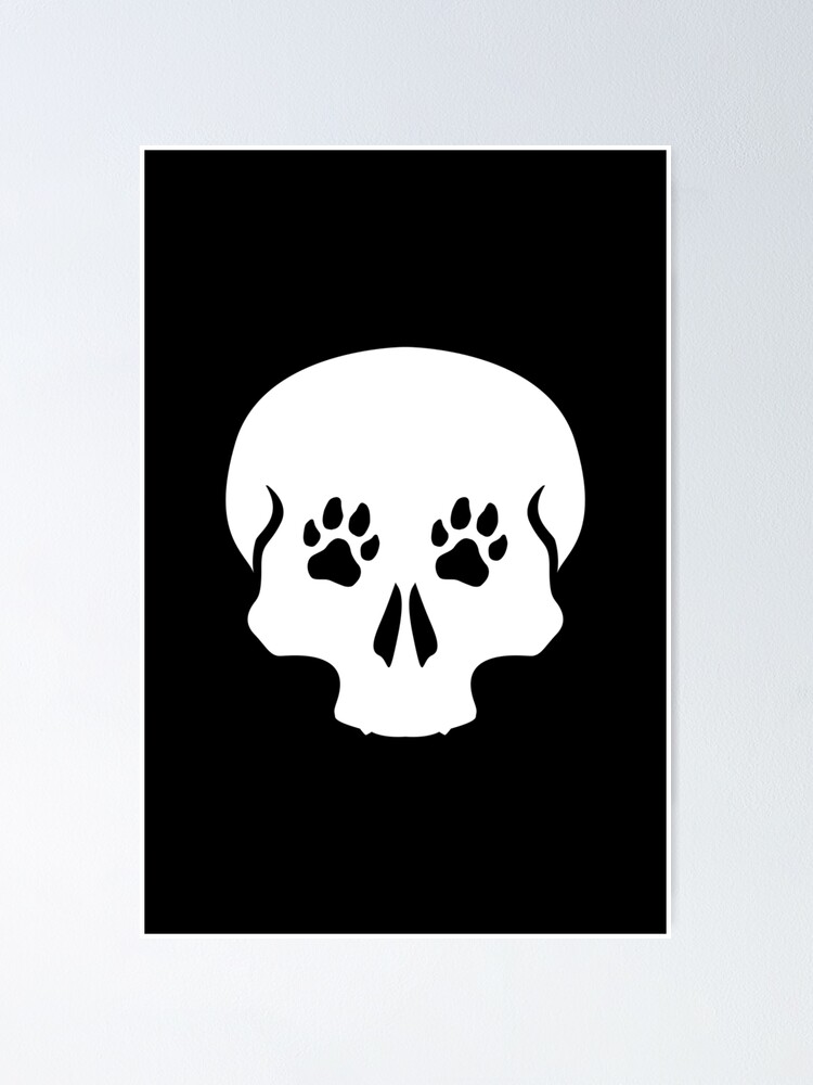 "Cool Skull Icon with Pet Paw Eyes" Poster by dylanxh | Redbubble