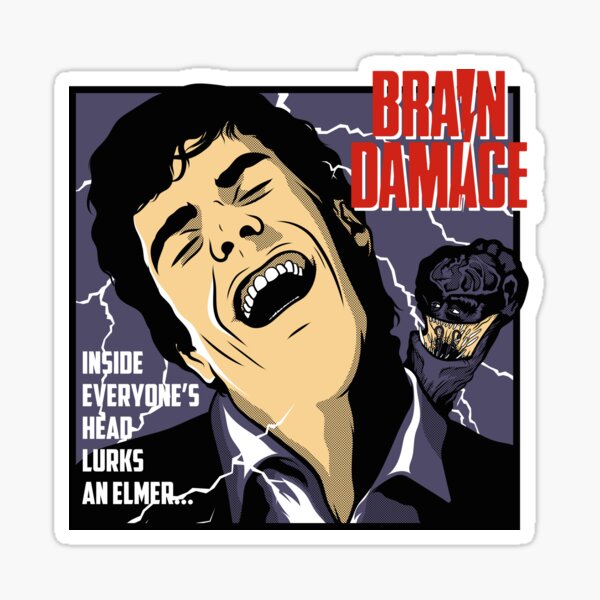 "Brain Damage" Sticker for Sale by LegendOfVictor | Redbubble