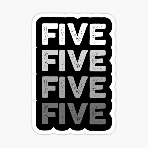 "5th Kids Birthday, Adults Favorite Number Five, Sports Grey" Sticker ...