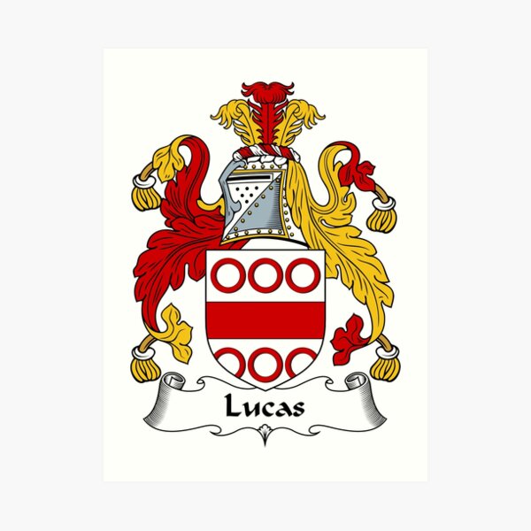 "Lucas Coat of Arms / Lucas Family Crest" Art Print for Sale by ...