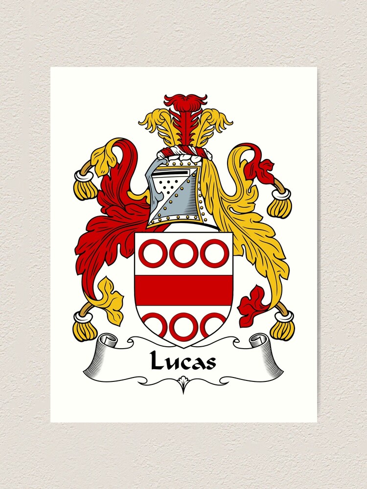 "Lucas Coat of Arms / Lucas Family Crest" Art Print for Sale by ...