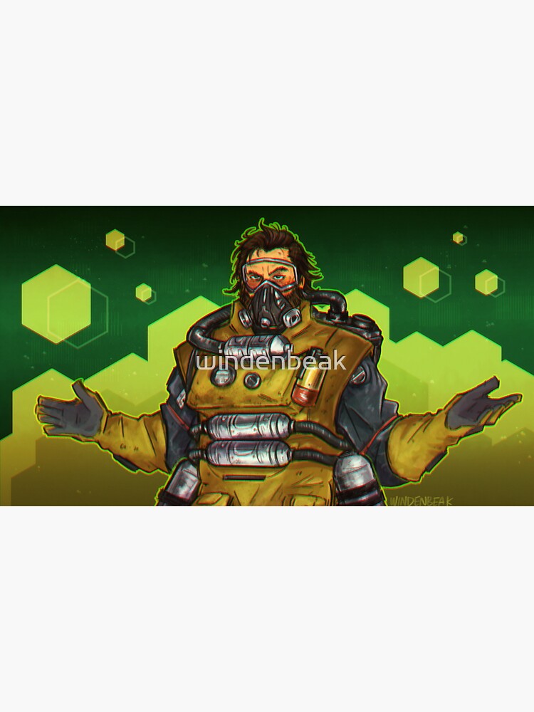 "Caustic - Apex Legends" Sticker by windenbeak | Redbubble