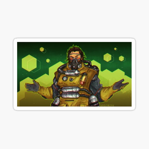"Caustic - Apex Legends" Sticker by windenbeak | Redbubble