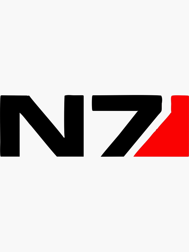"Mass Effect N7" Sticker for Sale by evsdbfbnetdn | Redbubble
