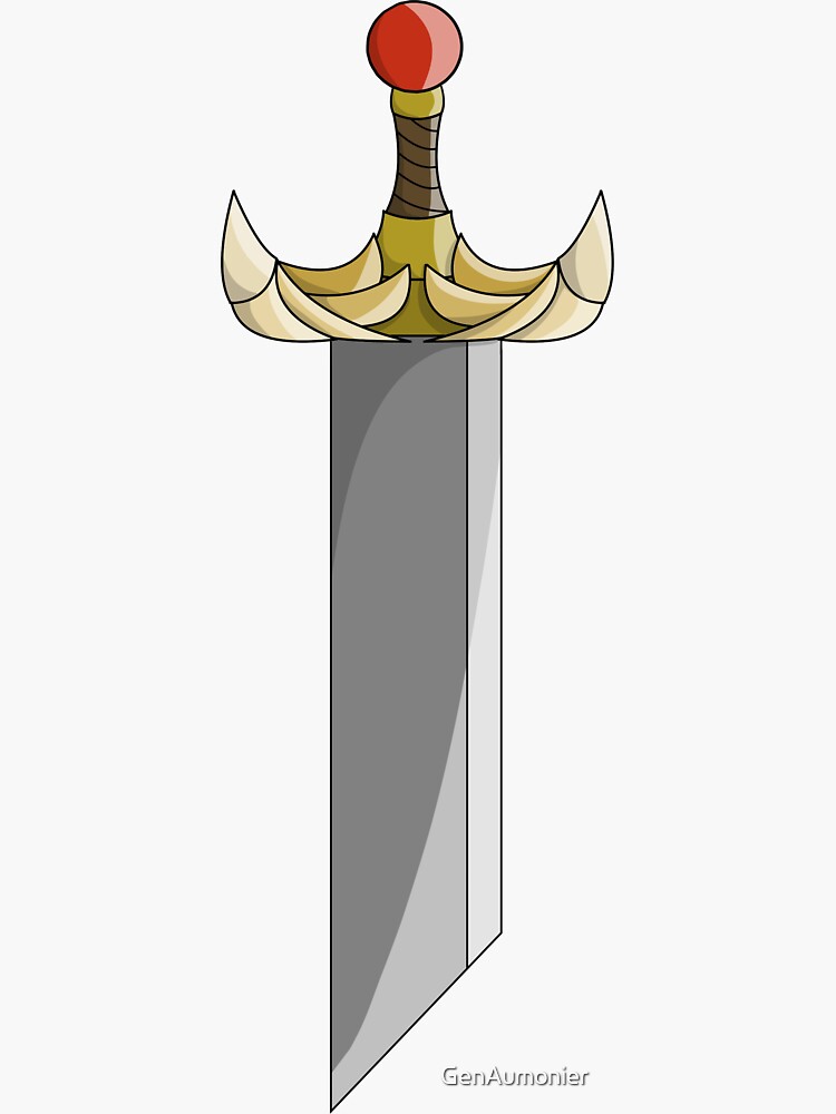 "Broad Blade - Fantasy Sword" Sticker by GenAumonier | Redbubble