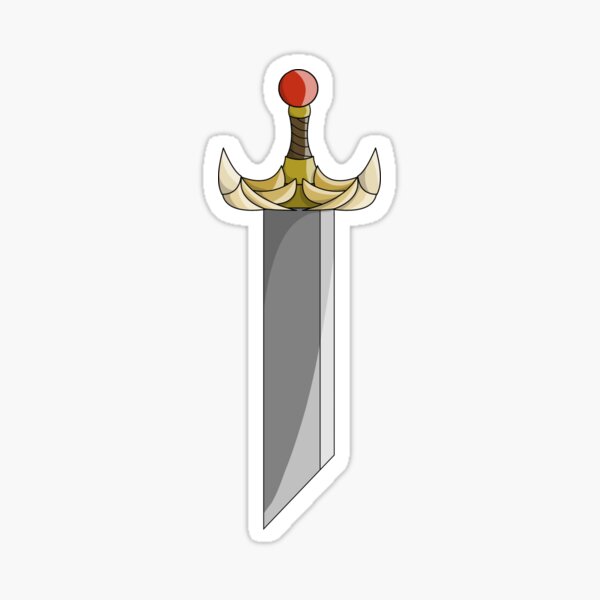 "Broad Blade - Fantasy Sword" Sticker by GenAumonier | Redbubble