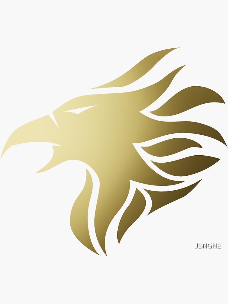 "Iconic Hawk in Gold Color" Sticker for Sale by JSNGNE | Redbubble