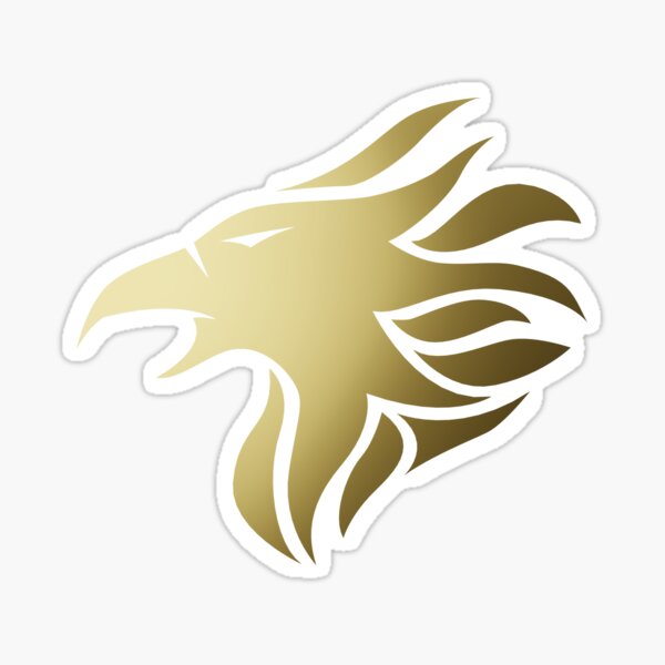 "Iconic Hawk in Gold Color" Sticker for Sale by JSNGNE | Redbubble