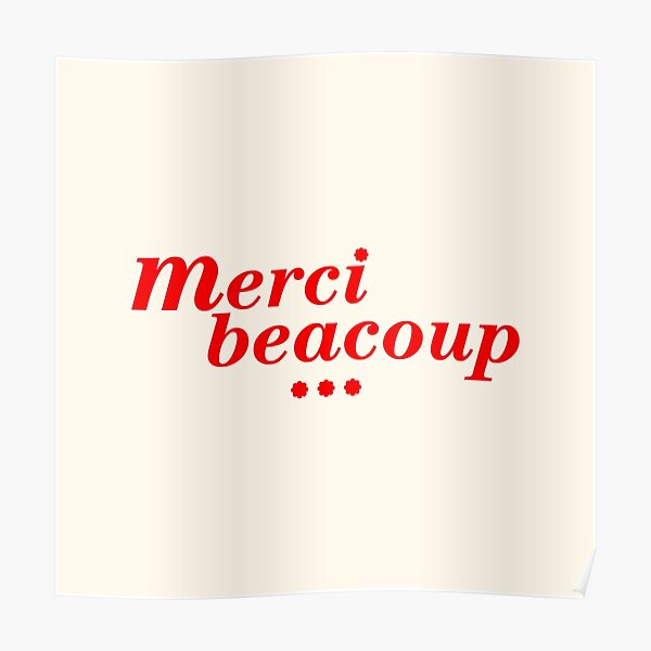 "Vintage merci beacoup" Poster for Sale by magasinbonbon | Redbubble