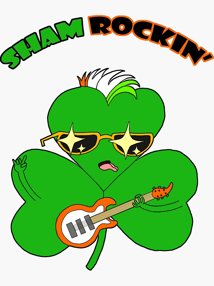 "Shamrockin'" Sticker by SketchbookJess | Redbubble