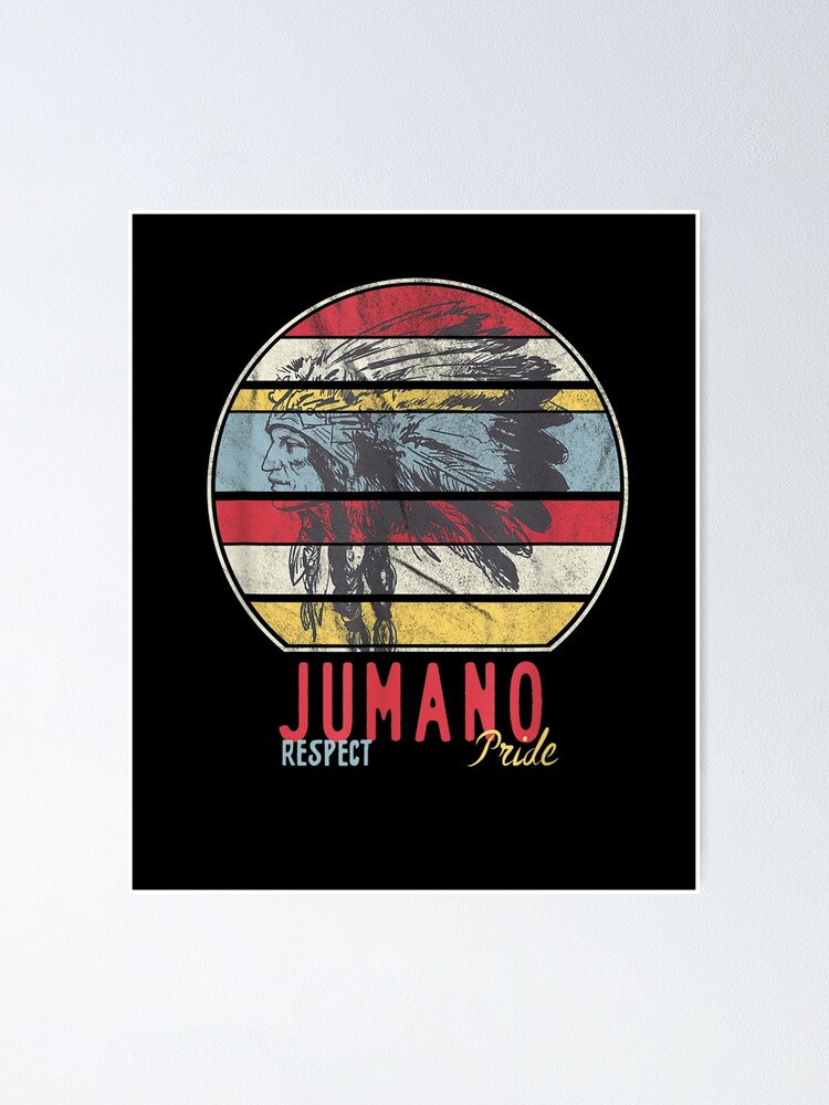"Jumano Native American Indian Tribe Respect Pride Retro Sun" Poster by ...