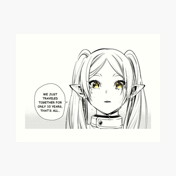 " Sousou no Frieren - Frieren Crying Colored" Art Print for Sale by ...