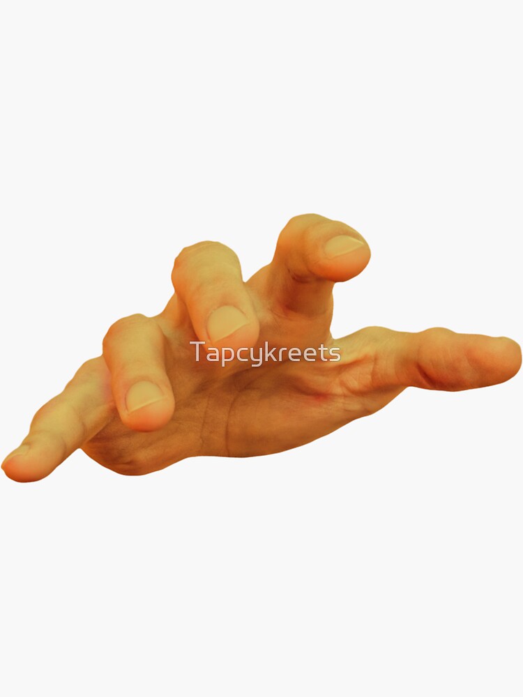 "Hand Grabbing Meme Sticker" Sticker for Sale by Tapcykreets | Redbubble