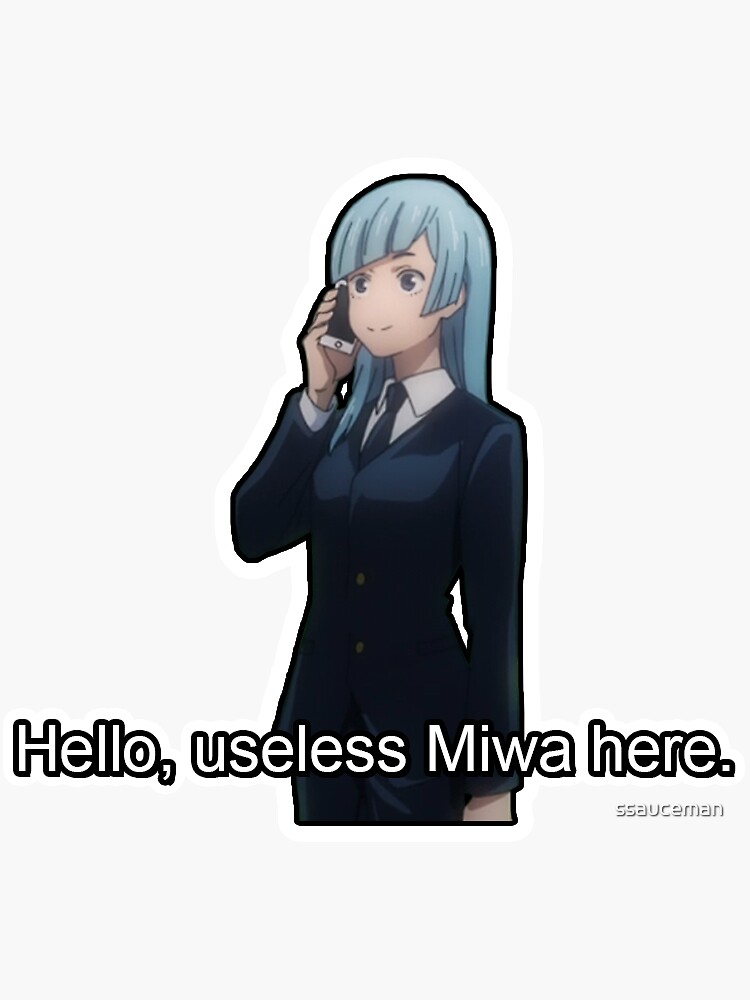 "Useless Miwa" Sticker for Sale by ssauceman | Redbubble