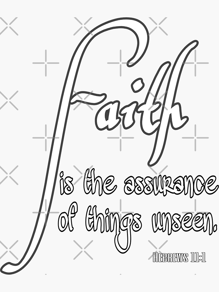 "FAITH" Sticker by WORDtoARTwork | Redbubble