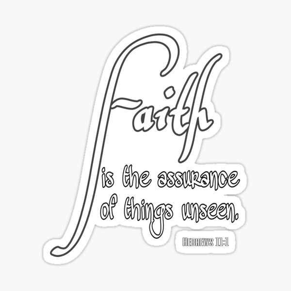 "FAITH" Sticker by WORDtoARTwork | Redbubble