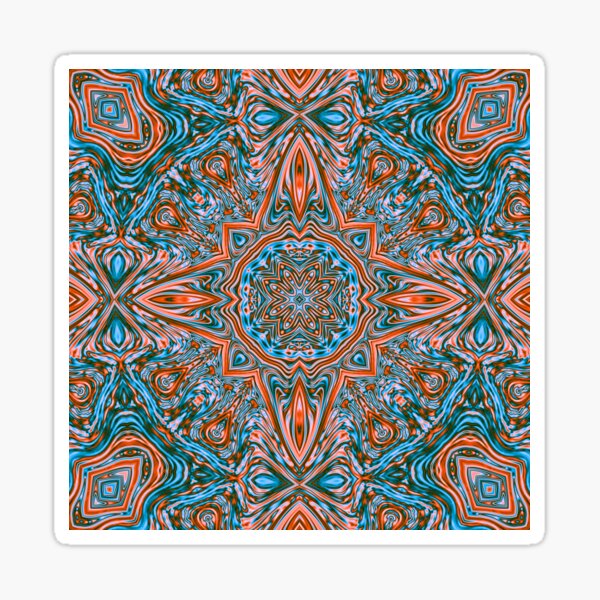"Psychedelic tiles 46." Sticker by cr6zym1nd | Redbubble
