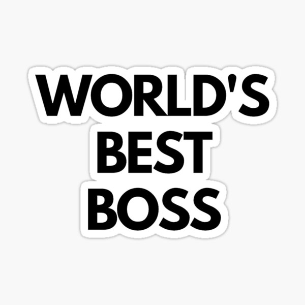 "WORLD'S BEST BOSS" Sticker for Sale by NEGOZIO | Redbubble