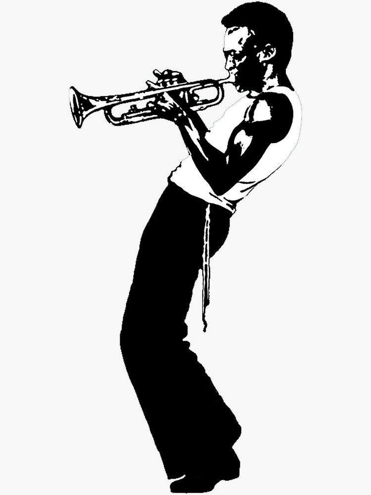 "Miles Davis" Sticker for Sale by food-for-jazz | Redbubble
