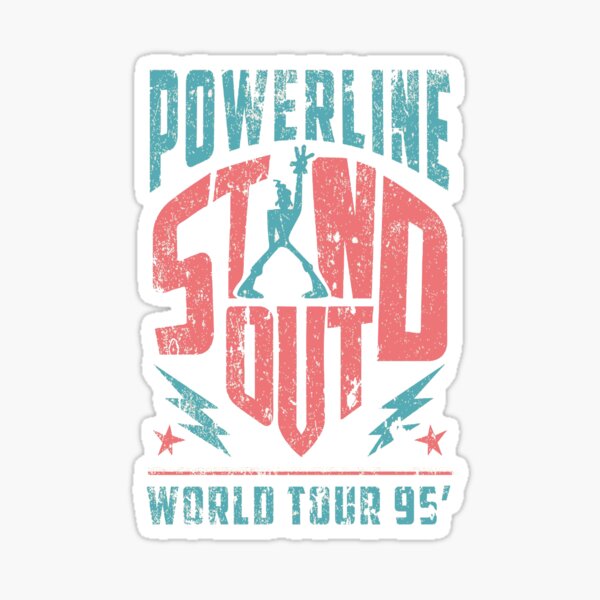 "POWERLINE" Sticker for Sale by helengarcia95 | Redbubble