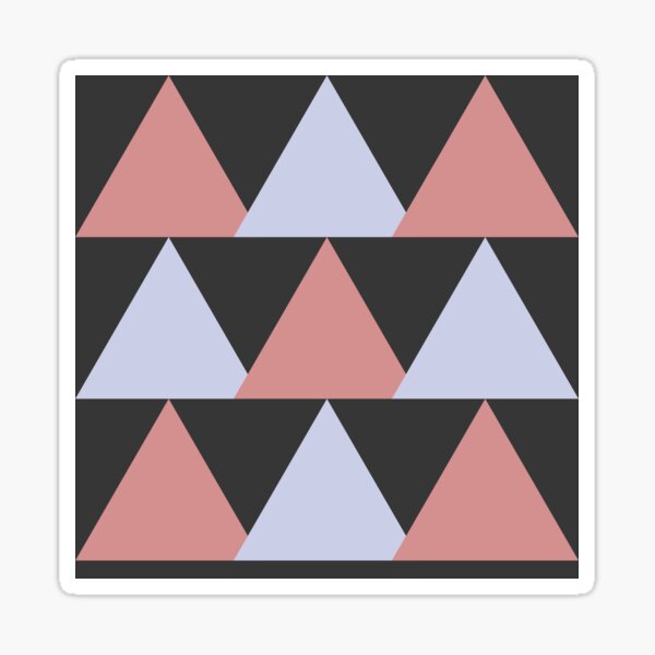"Pink and Blue Abstract Triangles" Sticker by mininines | Redbubble