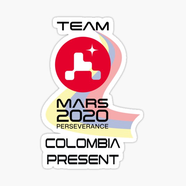 "Mars 2020 - Colombian Pride" Sticker for Sale by Monskyart | Redbubble
