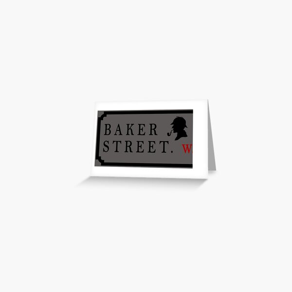 "Sherlock Holmes Dr Watson Vintage Baker Street Sign Silhouette ...
