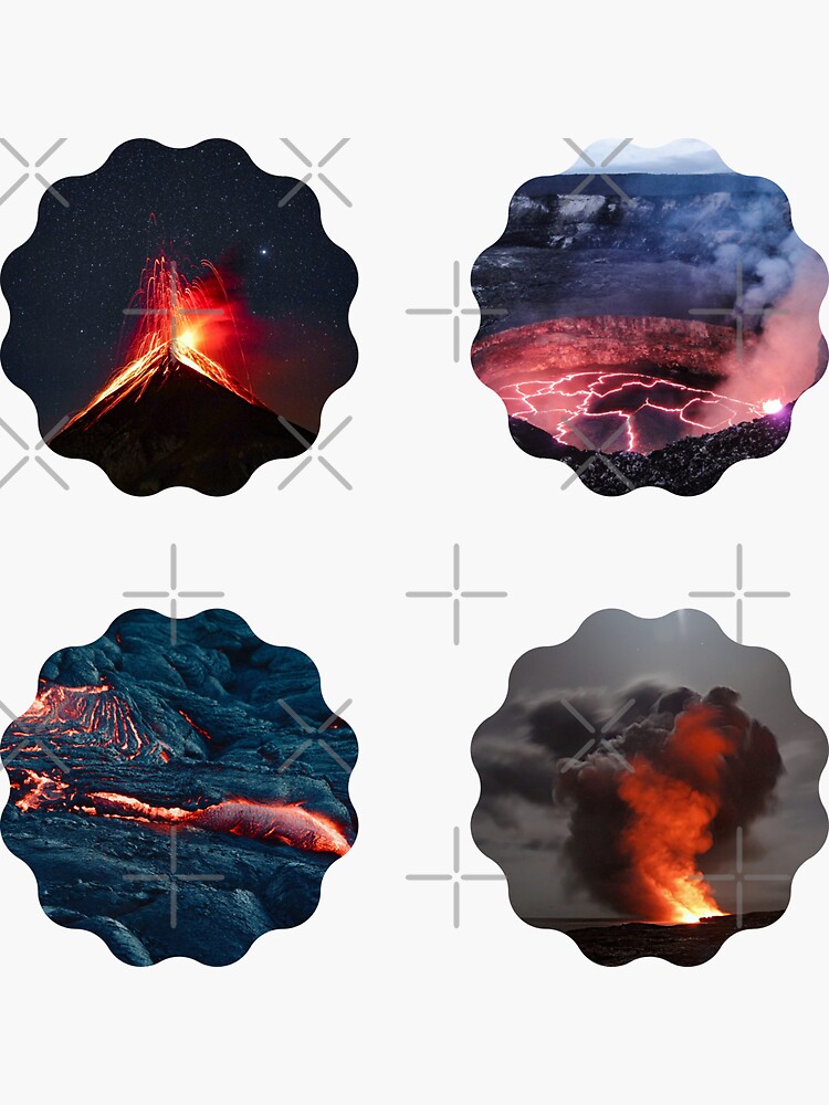 "Volcano Sticker Pack Sticker Pack" Sticker for Sale by nathalieaynie ...