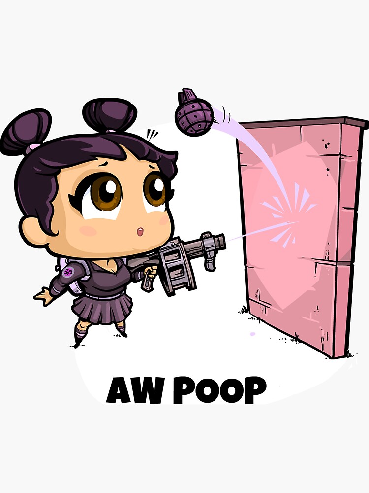 "Aw Poop" Sticker by sugarplumtv | Redbubble