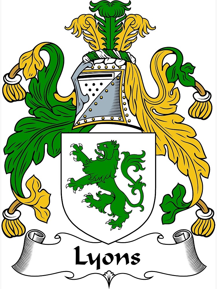 "Lyons Coat of Arms / Lyons Family Crest" Art Print for Sale by ...