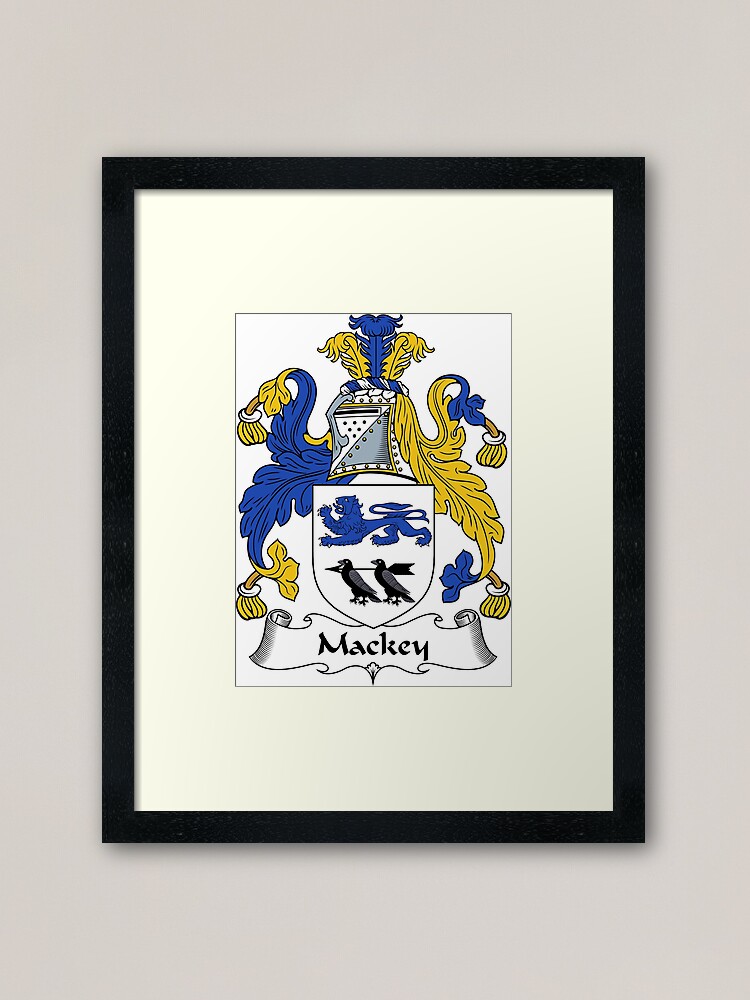 "Mackey Coat of Arms / Mackey Family Crest" Framed Art Print for Sale ...