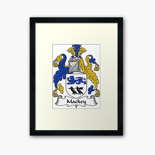 "Mackey Coat of Arms / Mackey Family Crest" Framed Art Print for Sale ...