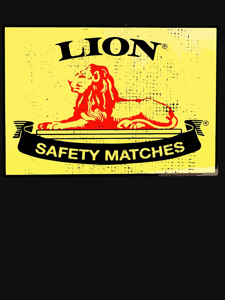 "Lion Safety Matches Distressed" Classic T-Shirt for Sale by ...