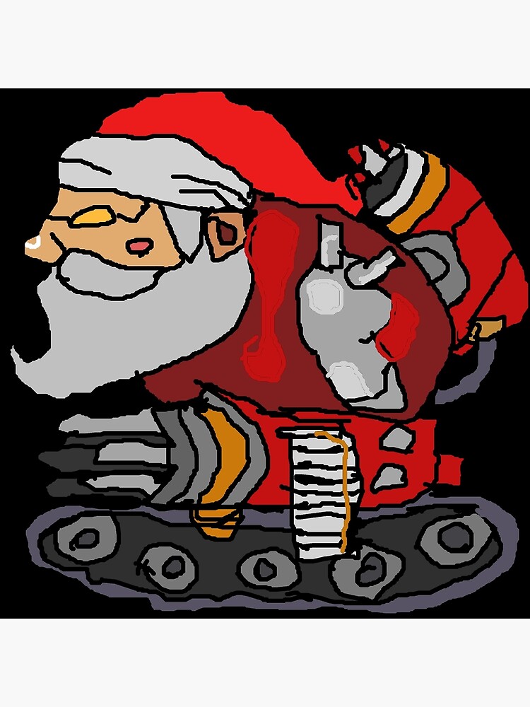 "SANTA WITH A MACHINE GUN" Poster for Sale by TCHG | Redbubble