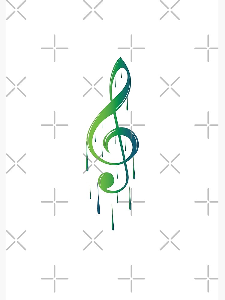 "Dripping treble clef" Poster by Vectorsbasket | Redbubble